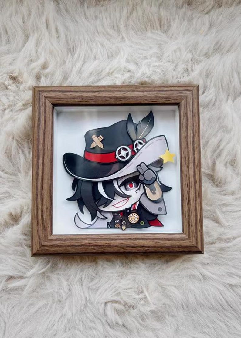 Honkai: Star Rail Chibi Emoji | Handmade 3D Framed Art Craft | Boothill ...