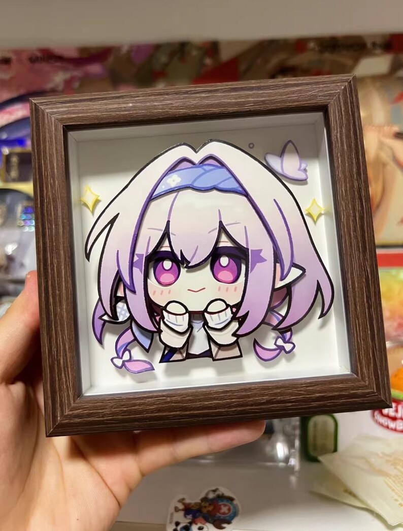 Honkai: Star Rail Chibi Emoji | Handmade 3D Framed Art Craft | Boothill ...