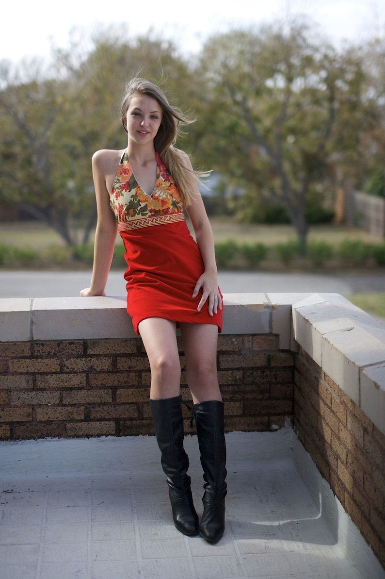 Va Va Voom Sexy Red Halter Mini Dress - Etsy