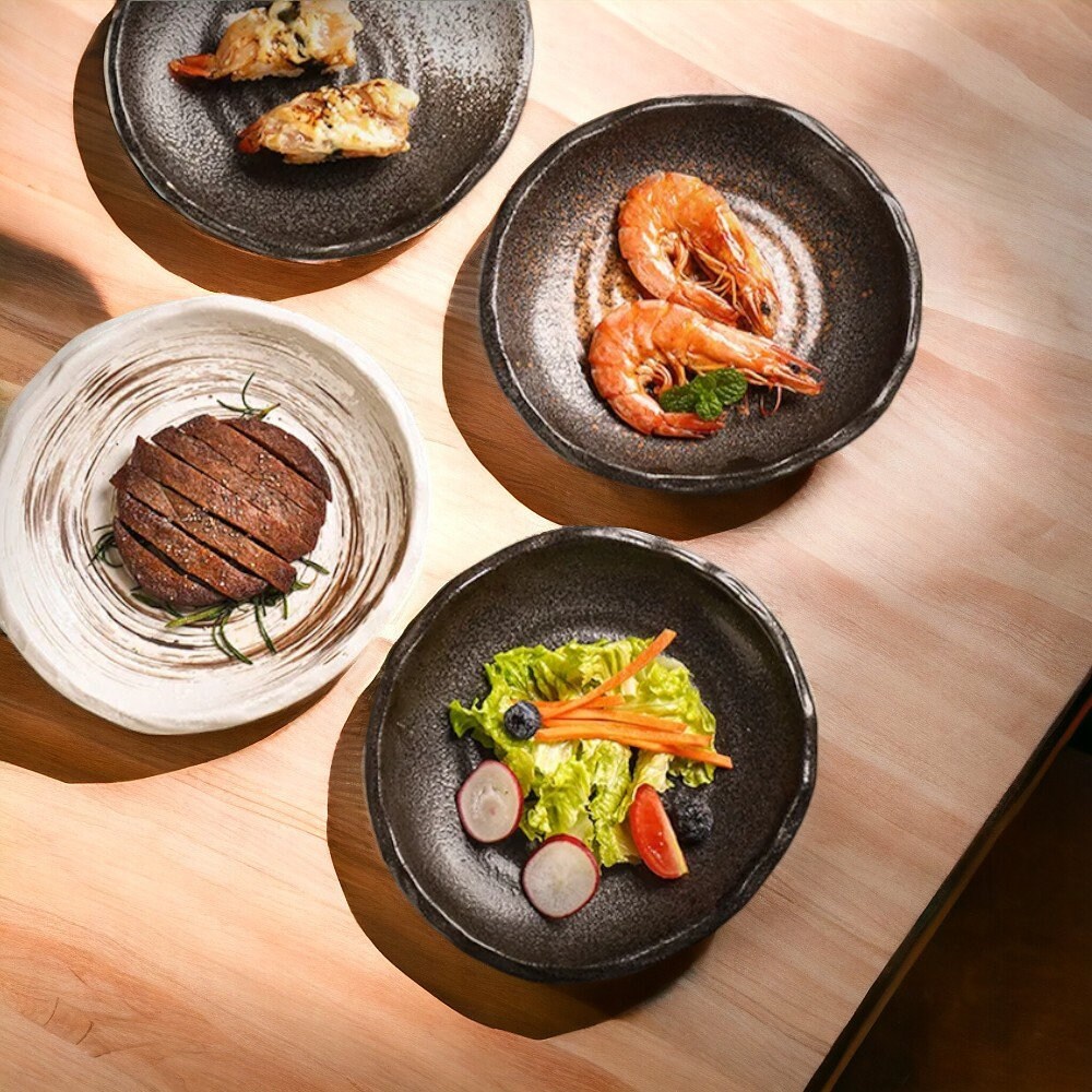 Japanese and Korean Ceramic Plates, Unique Cooking, Sushi Snack Dishes ...