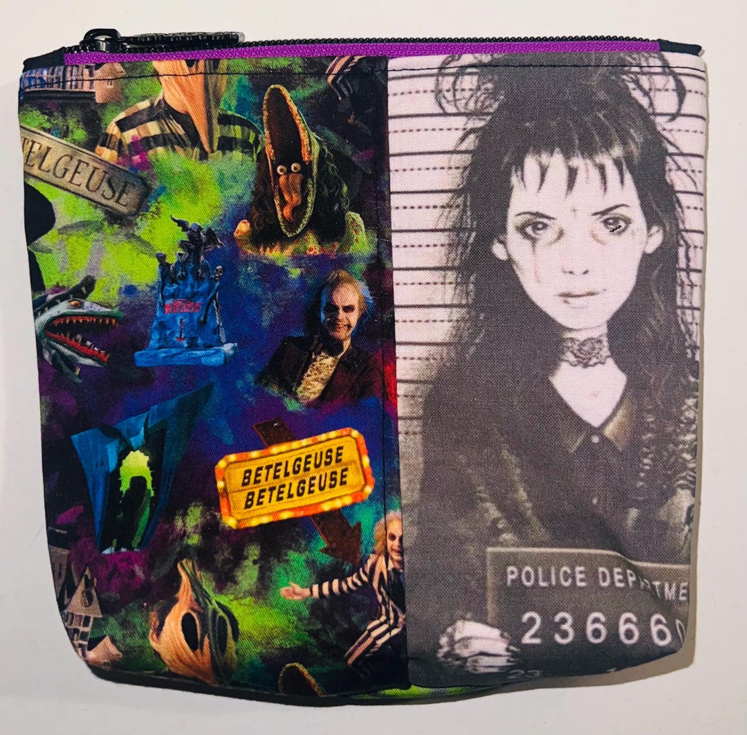 Lydia Deetz Mugshot Cosmetic Bag: Beetlejuice, Adam and Barbara ...