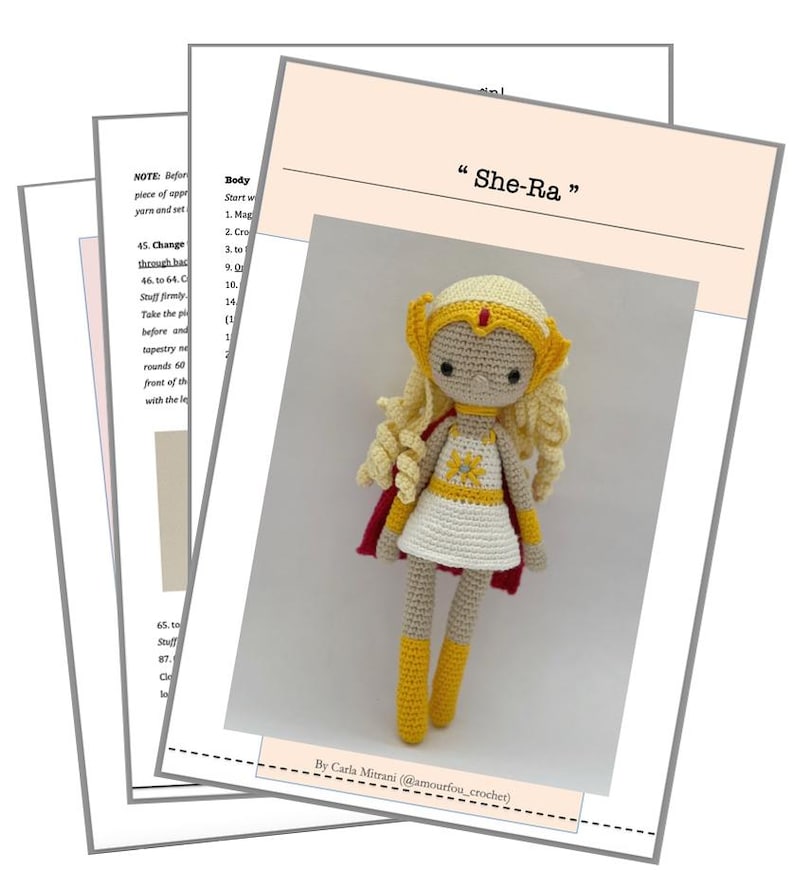 She-ra Tribute - Crochet Pattern by {amour Fou} - Etsy