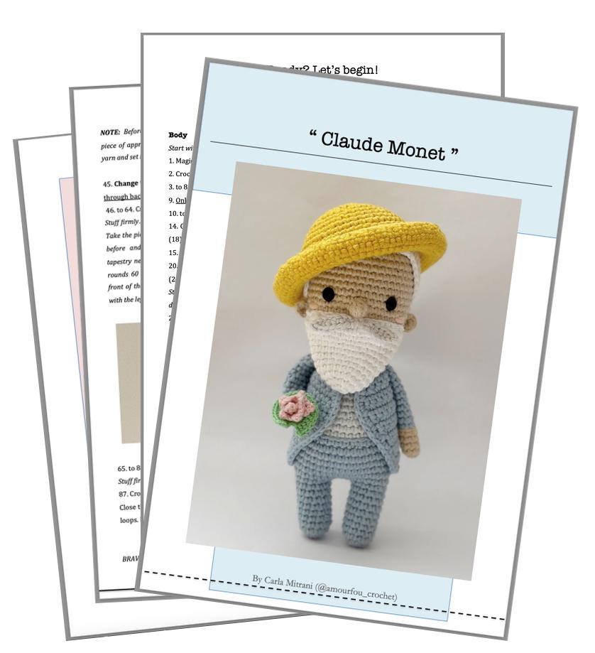 Claude Monet - Crochet Pattern by {amour Fou} - Etsy