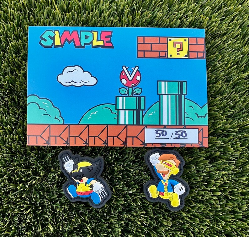 Simple Patches marverine and luiclops Super Mario Brothers Luigi X X ...