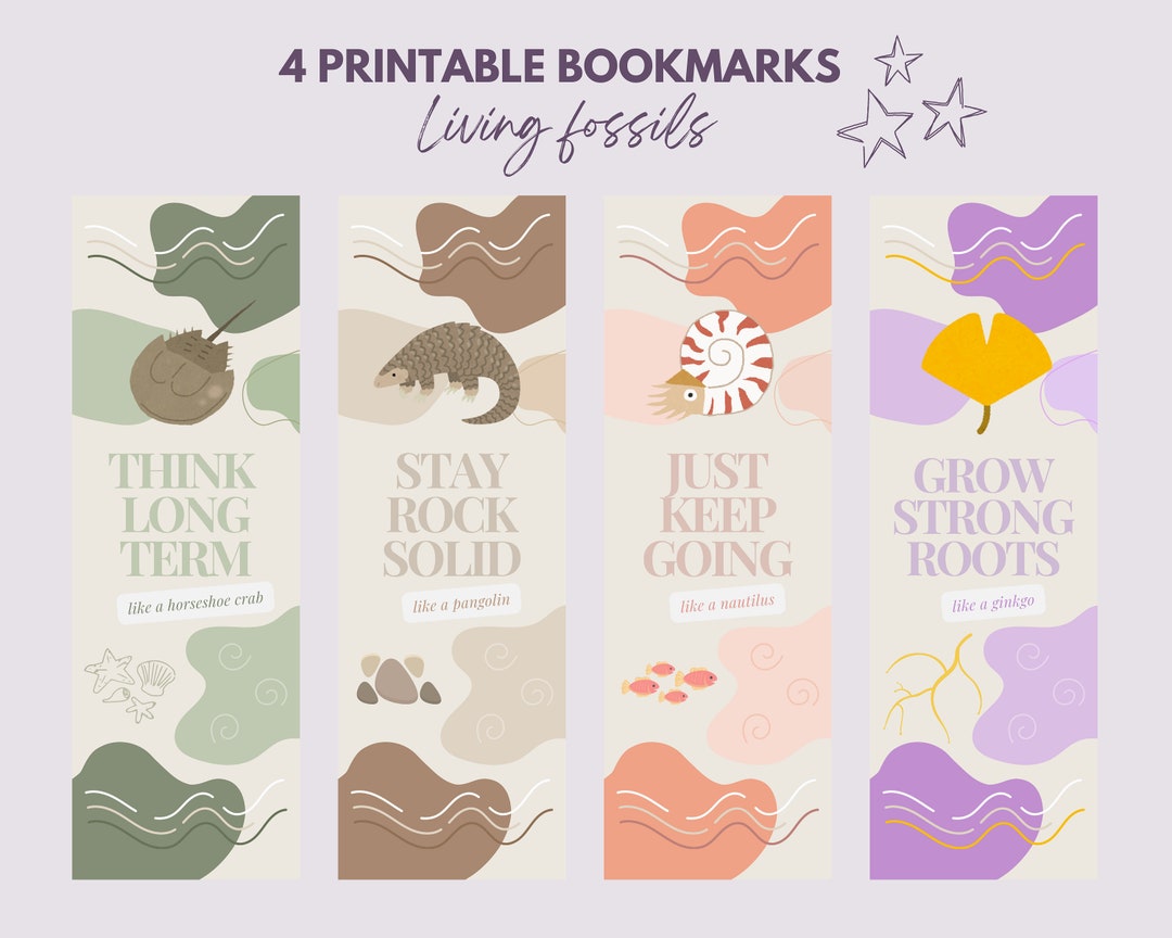 4 Printable Bookmarks for Nature Lovers, Digital Bookmarks to Download ...