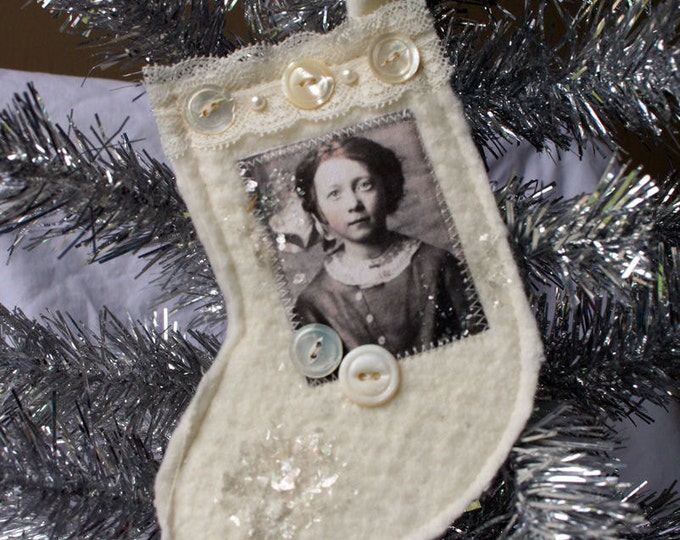 Miss Twinkle Lights Shabby Stocking Fabric HANDMADE Christmas - Etsy