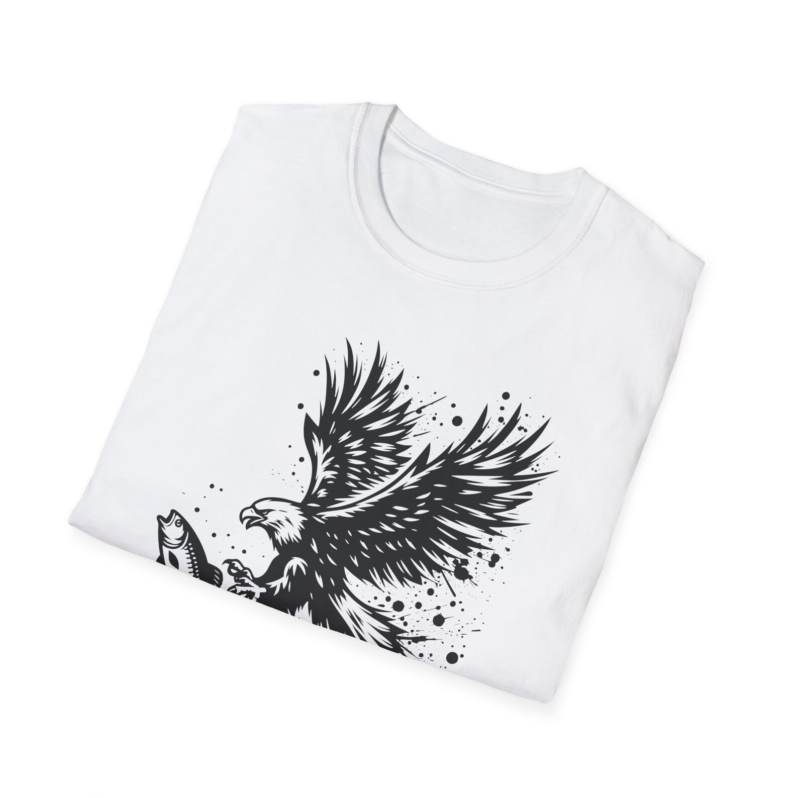 Wild Adventures T-shirt, Eagle, Eagle Hunting Fish, Vintage Text Style ...