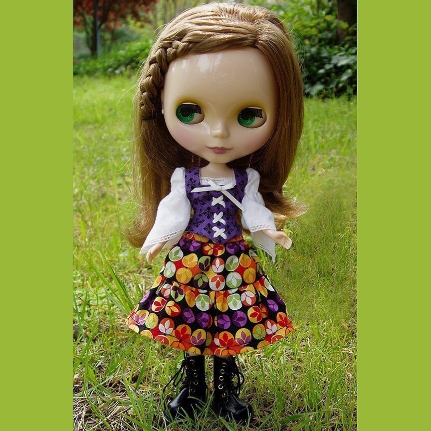 Blythe Doll Vintage Handkerchief PEASANT BLOUSE Pattern W/ Photo ...