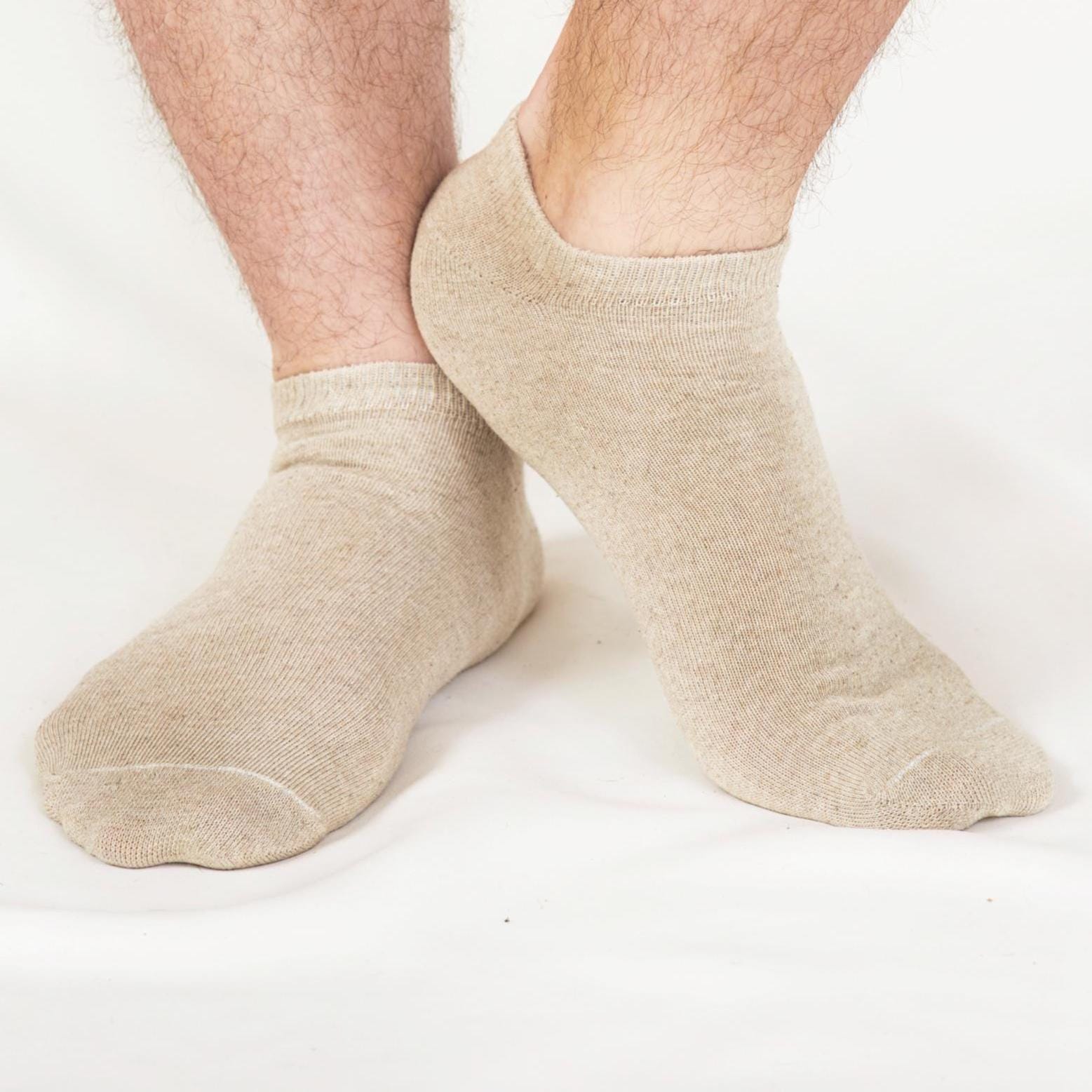 Organic Linen Socks Men: Sustainable Casual Soft Antibacterial ...