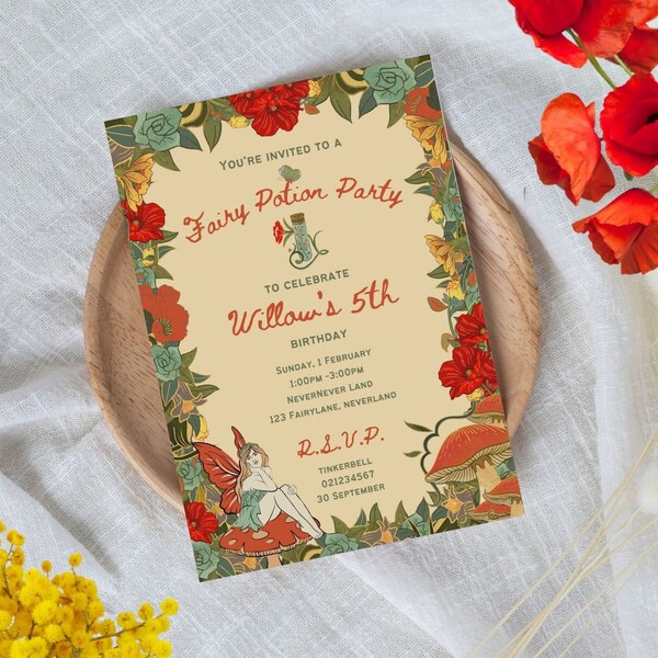 Potion Party Birthday Invitation - Etsy