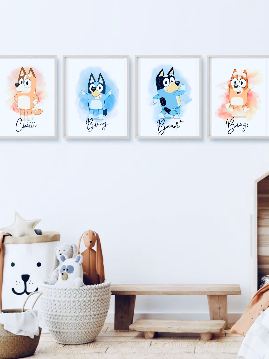 Bluey Heeler, Digital Download Print, the Heelers, Bluey, Bingo, Chilli ...