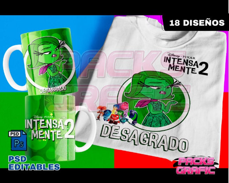 Plantillas intensamente 2 tazas y playeras - Etsy España