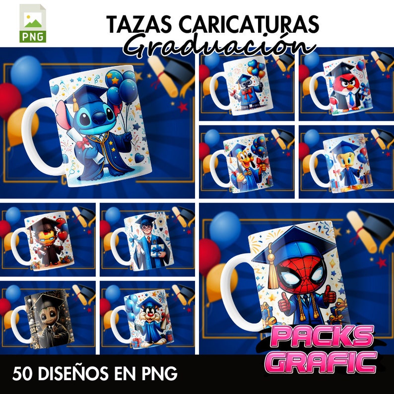 Cartoon Graduation Template - Etsy