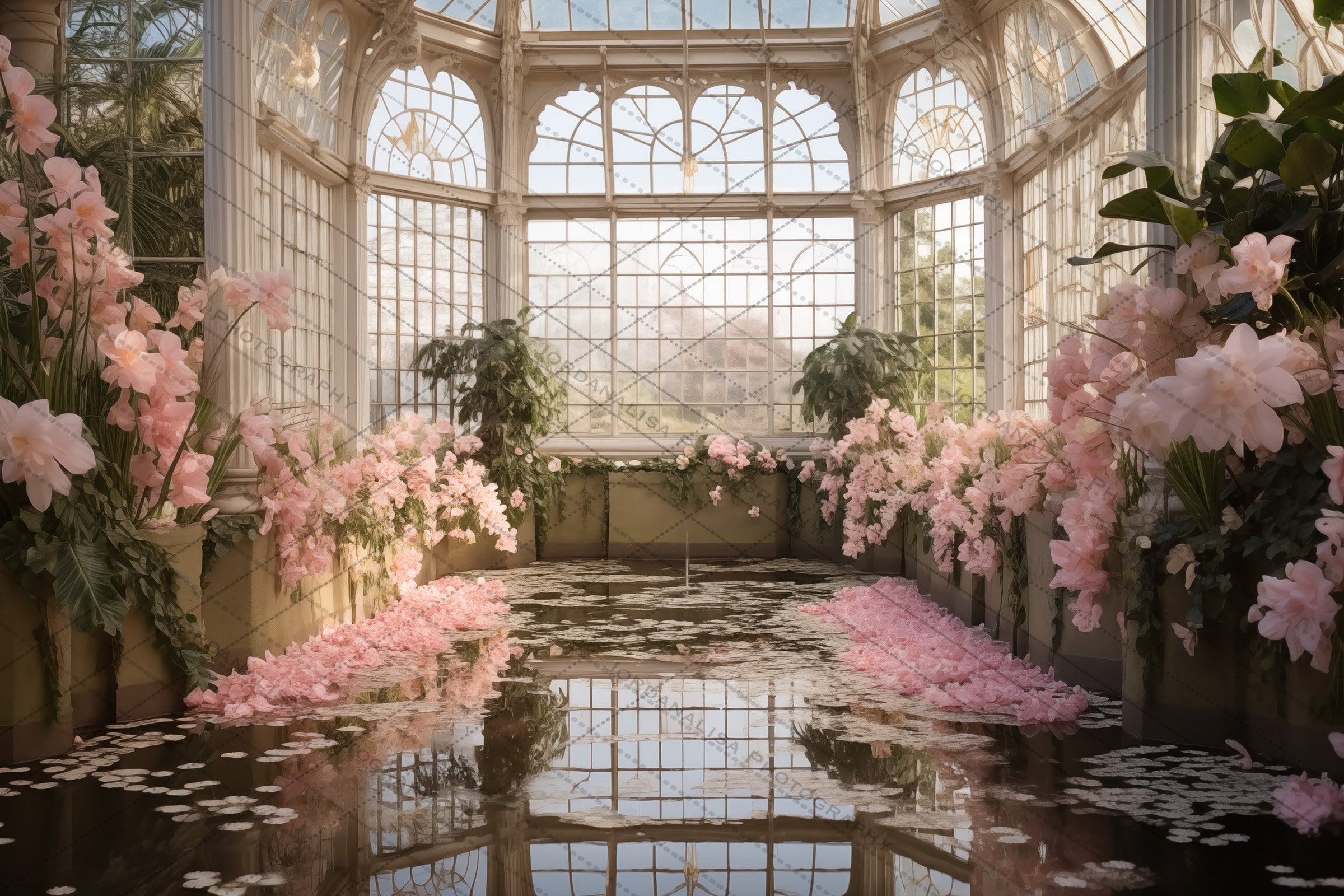 Pink Castle Conservatory Digital Backdrop: Maternity Boudoir ...