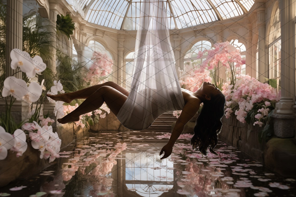 Fine Art Digital Backdrop Pink Castle Conservatory Solarium Garden ...