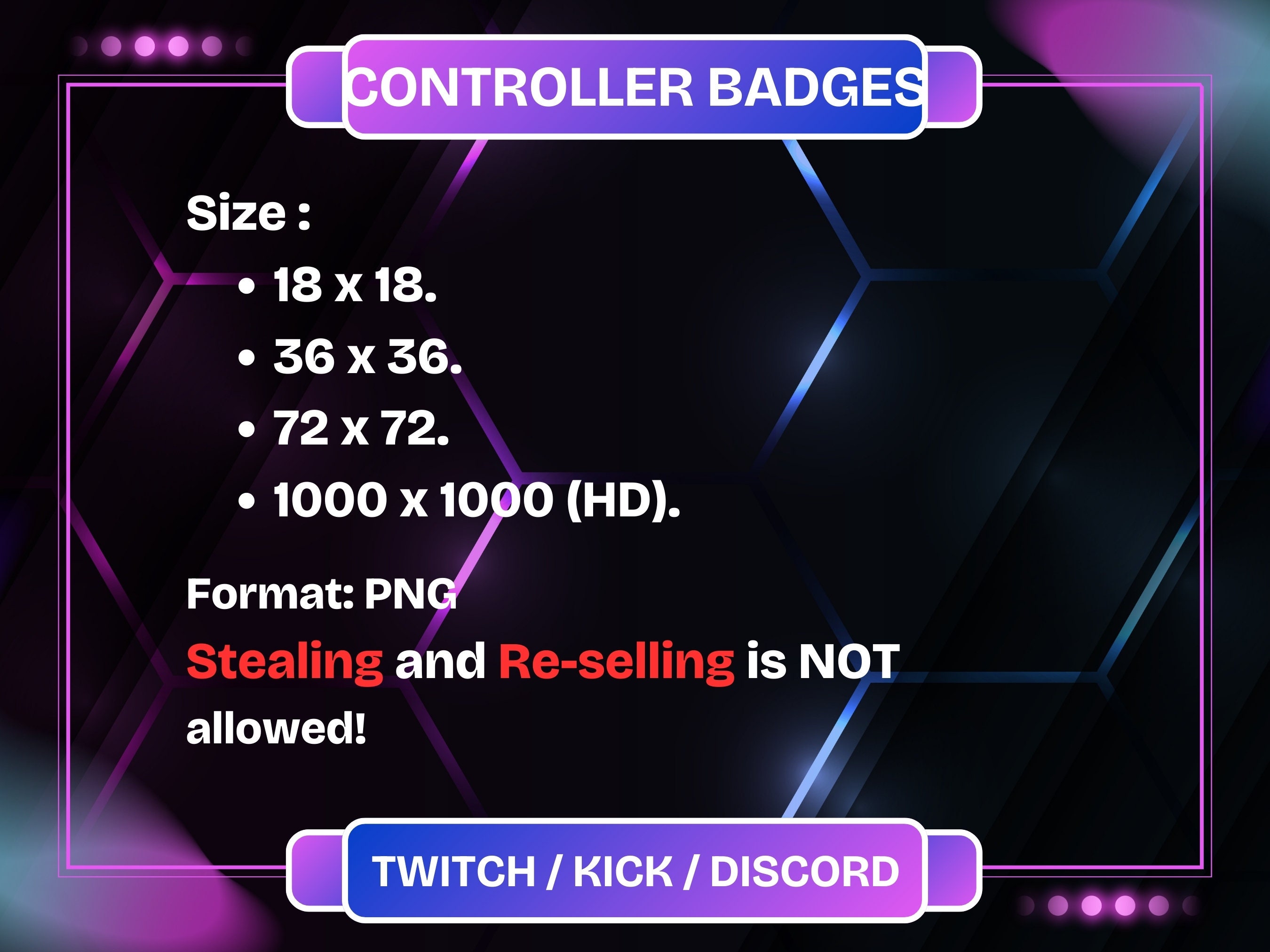 Controller Twitch Badges | Joystick Bit Badges | Twitch Subscription ...
