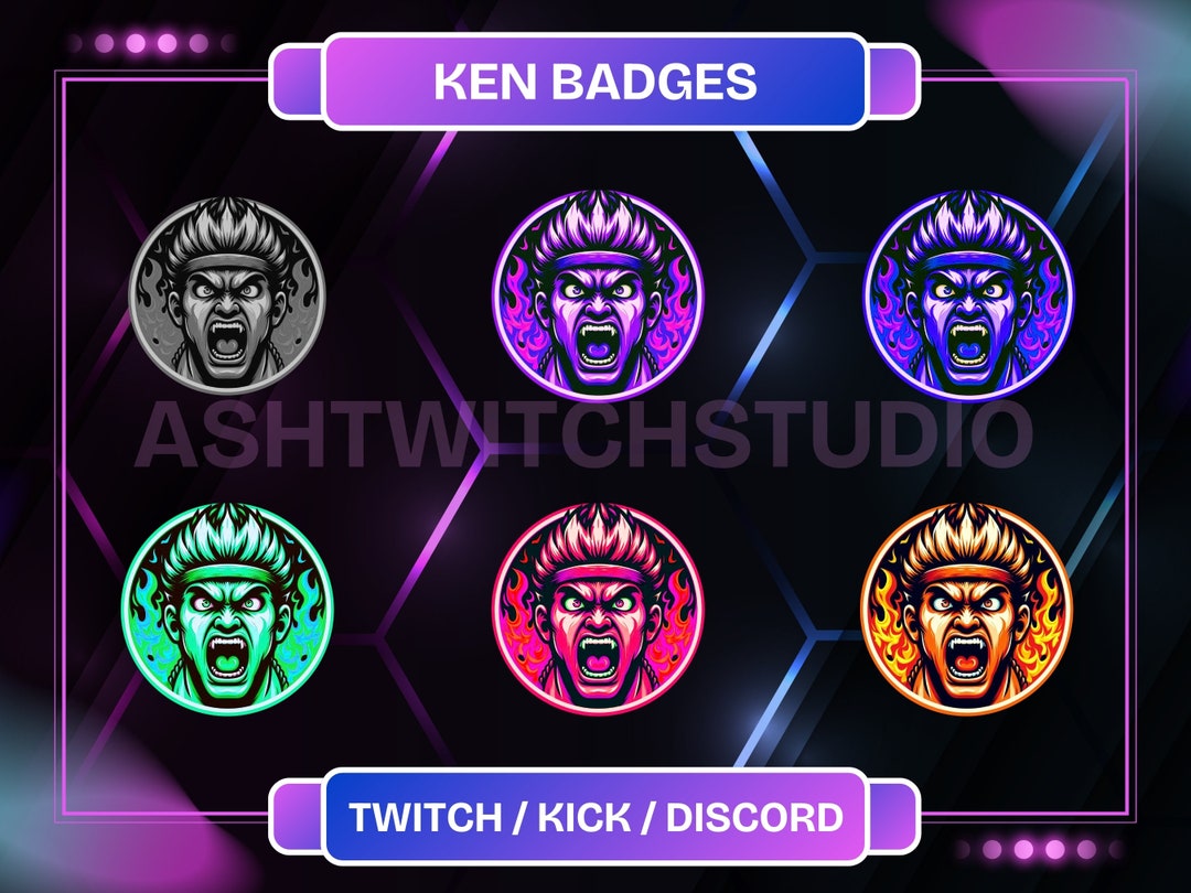 6 Anime Twitch Loyalty Sub Bit Badges / Kawaii Badges / Cool Sub Badges ...