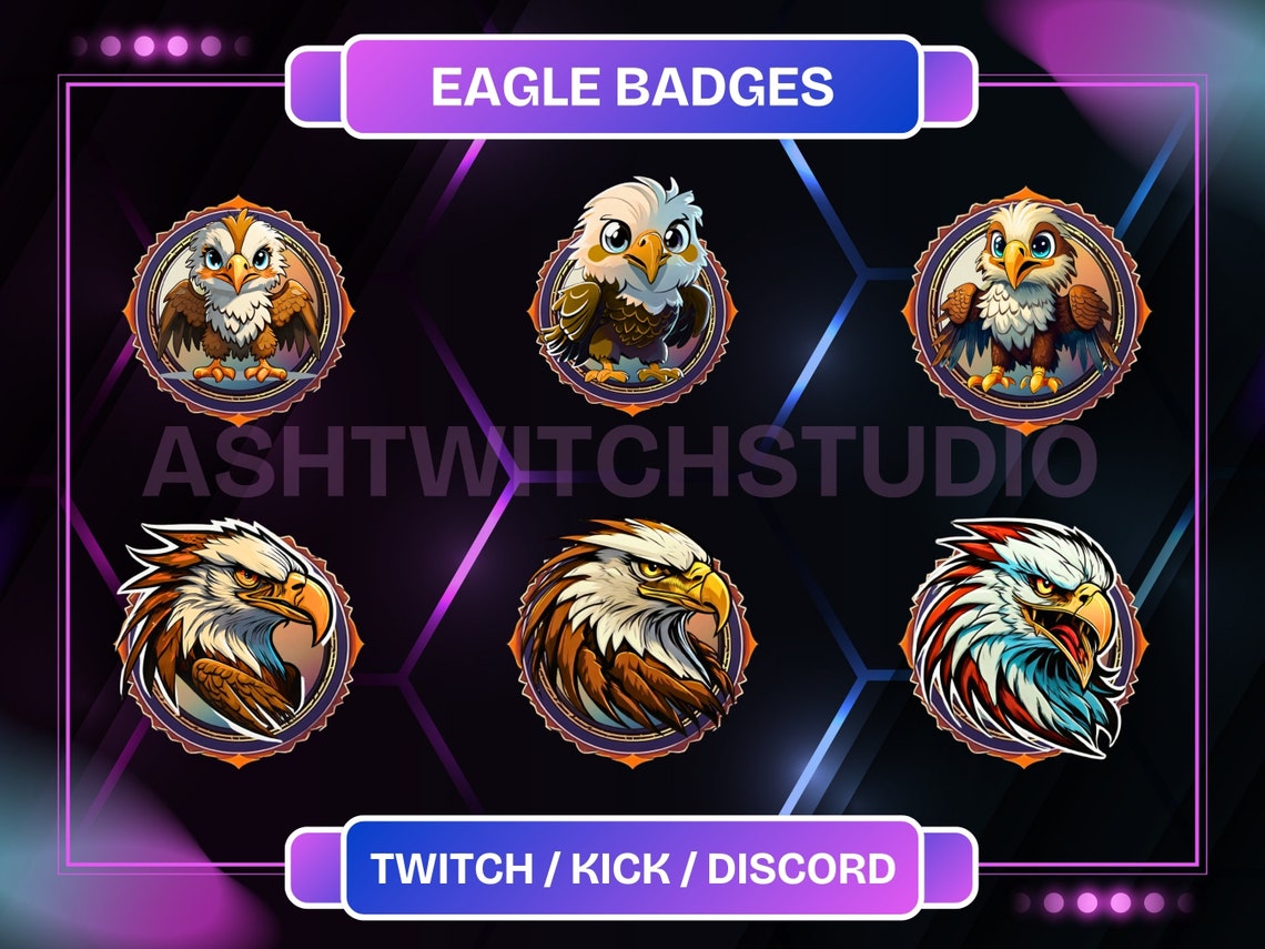Twitch Eagle Sub Badges | Sub/bit Badges for Twitch/youtube Subscribers ...
