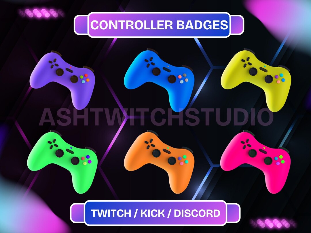 Controller Badges Console Badges Joystick Badges Twitch, Youtube ...