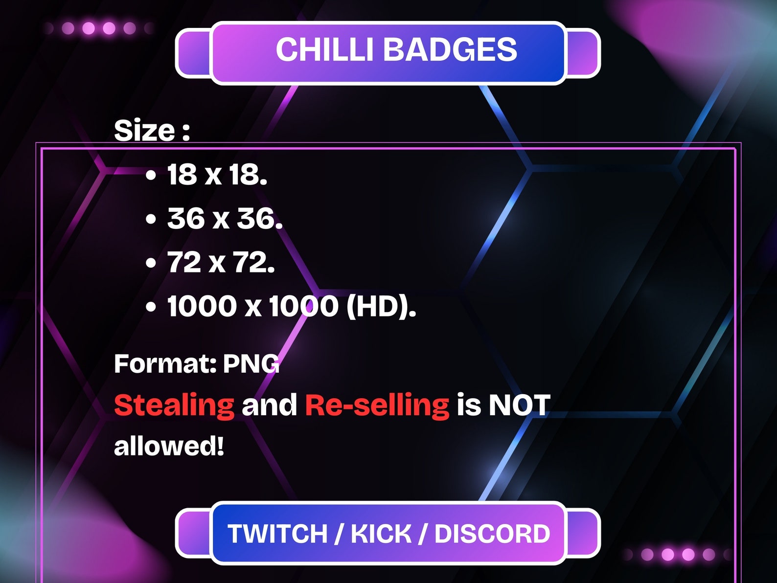 Twitch Chilli Sub Badges | Instant Download | Spicy Badges | Static ...