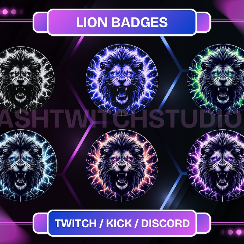 Lion Sub Badges for Kick - Etsy