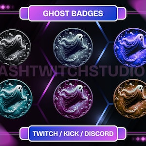 Ghost Badges Pack | Sub Badges | Twitch | Discord | Youtube | Instant ...