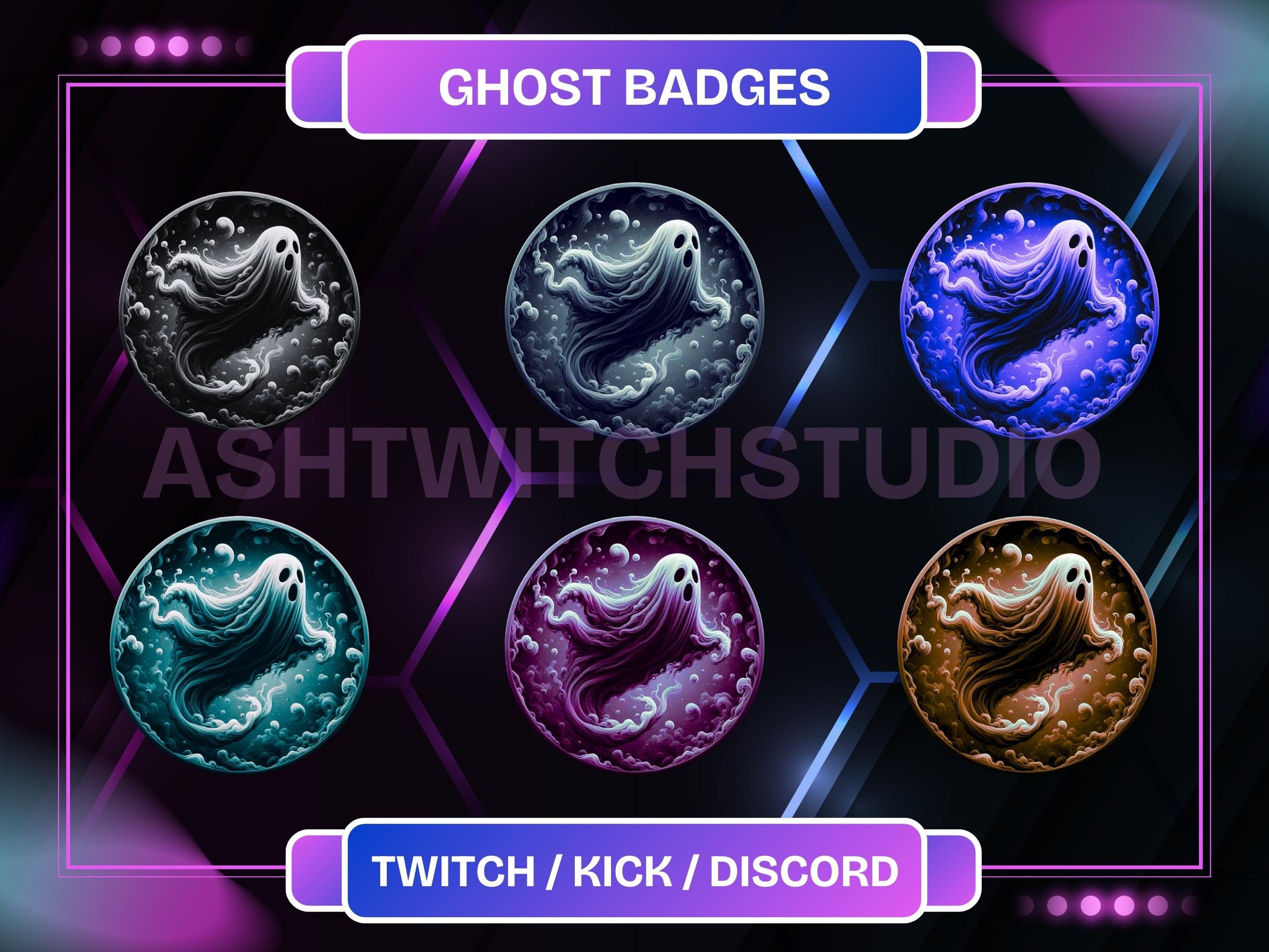 Ghost Badges Pack | Sub Badges | Twitch | Discord | Youtube | Instant ...