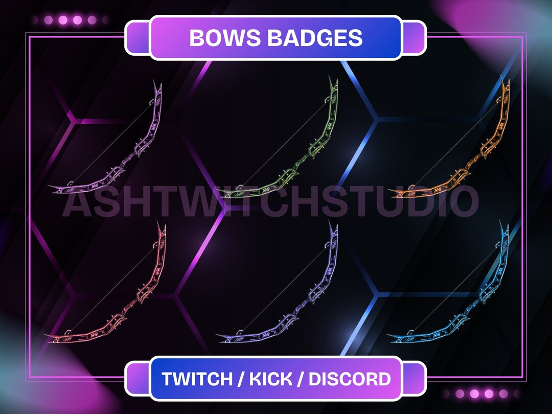 Bows Sub Badges | Pack of 6 | Bit Badges | Archery Badges | Channel ...