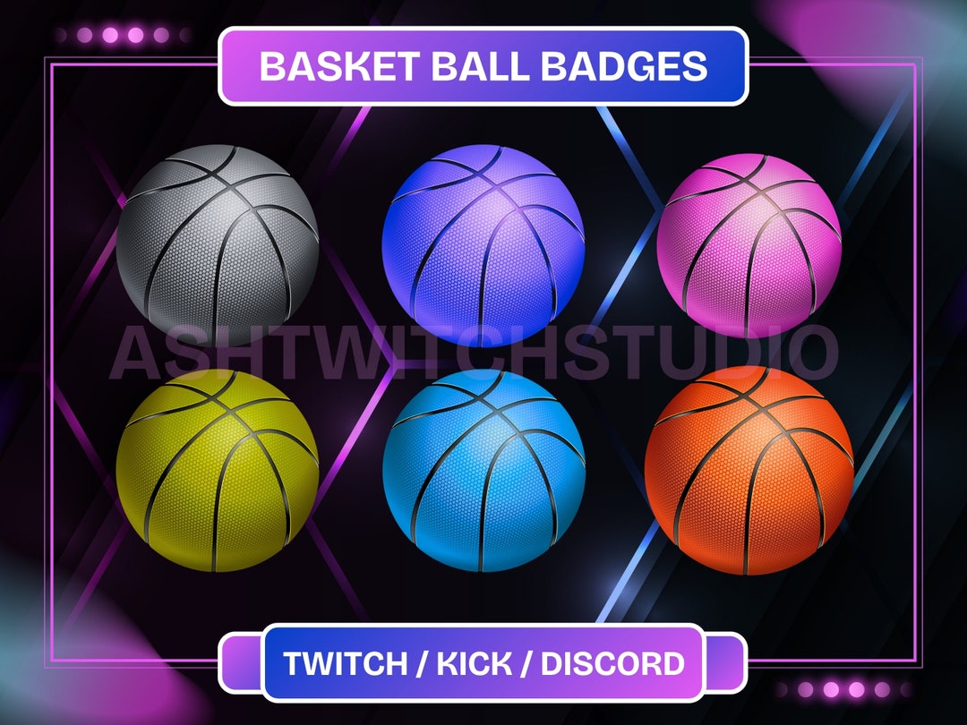 Twitch Basket Ball Badges Sports Badges Balls Badges Twitch Badges ...