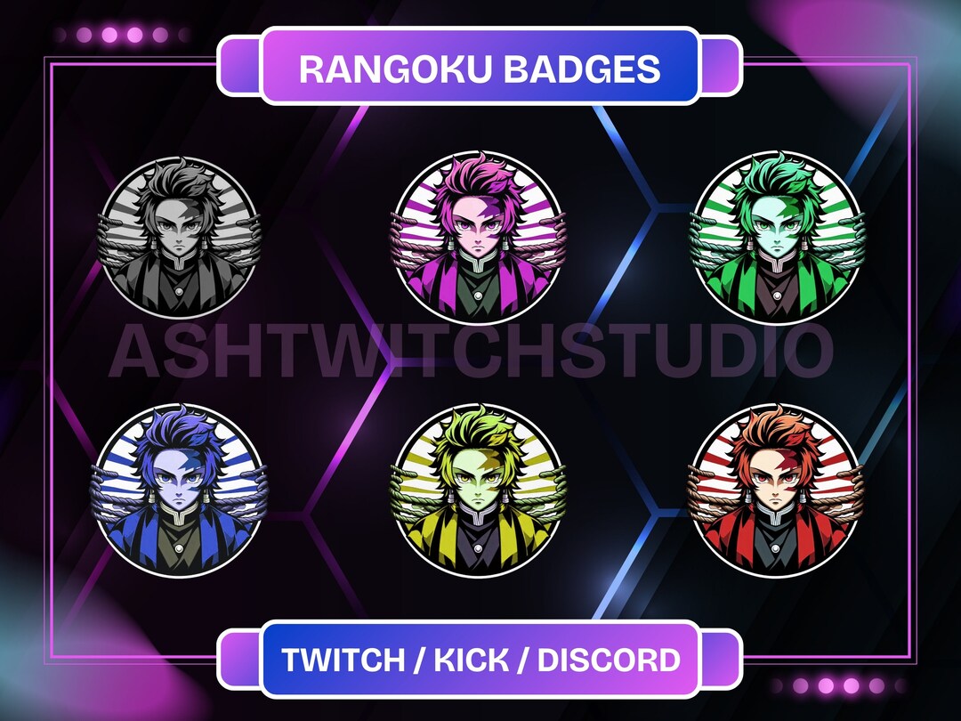 Anime Characters Sub Badge Anime Badges Twitch Discord Manga Badges ...
