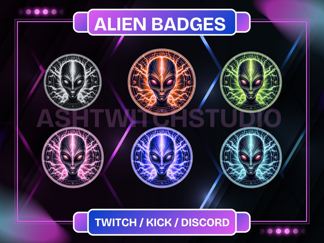 Alien Sub Badge | Creature-themed Twitch Badges | Cartoon Style | Ready ...
