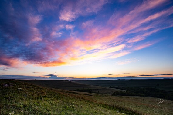 Kansas Prairie Landscape Clouds