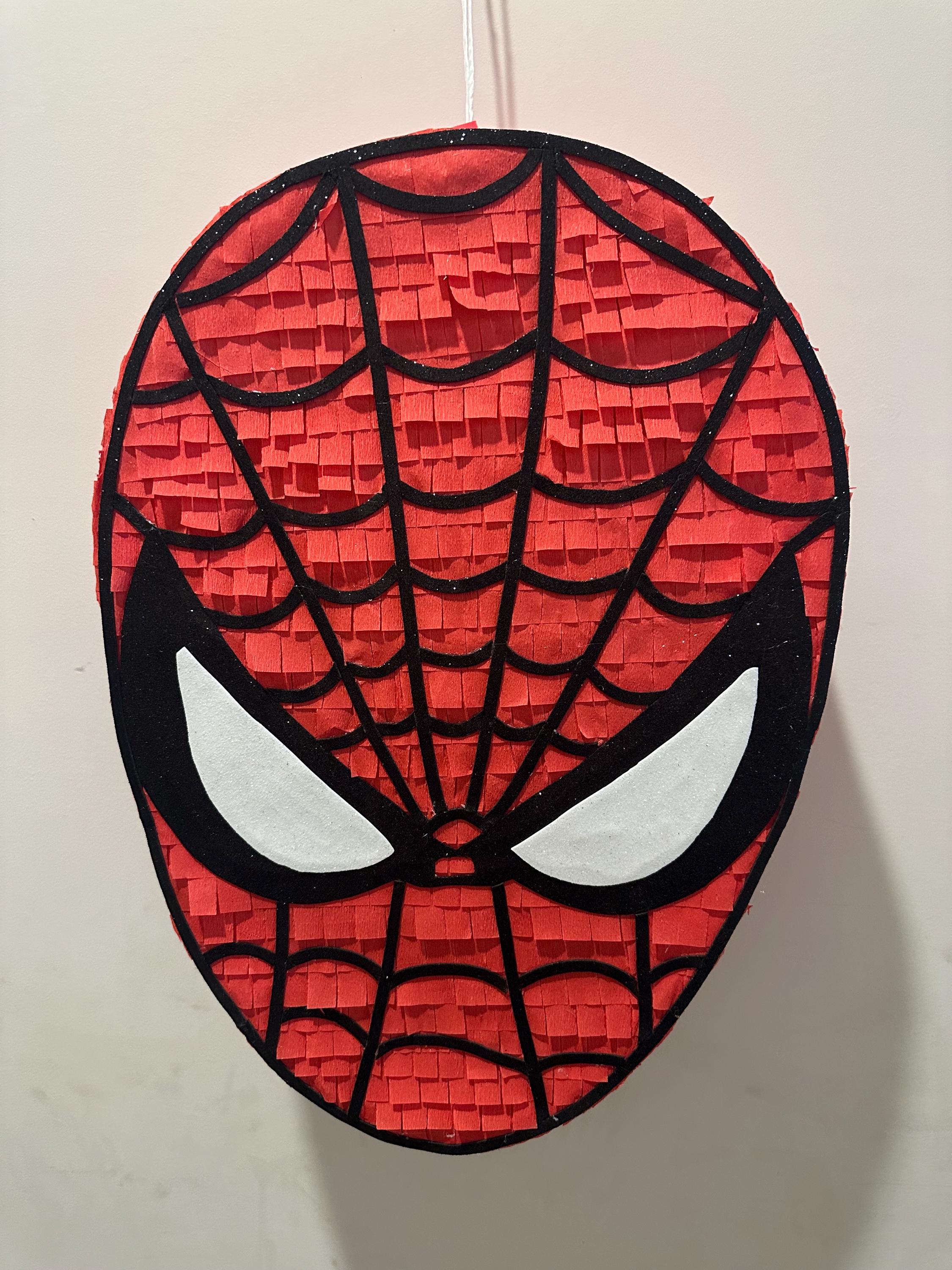 Handmade Spider Superhero Piñata | Red & Black Party Decoration ...