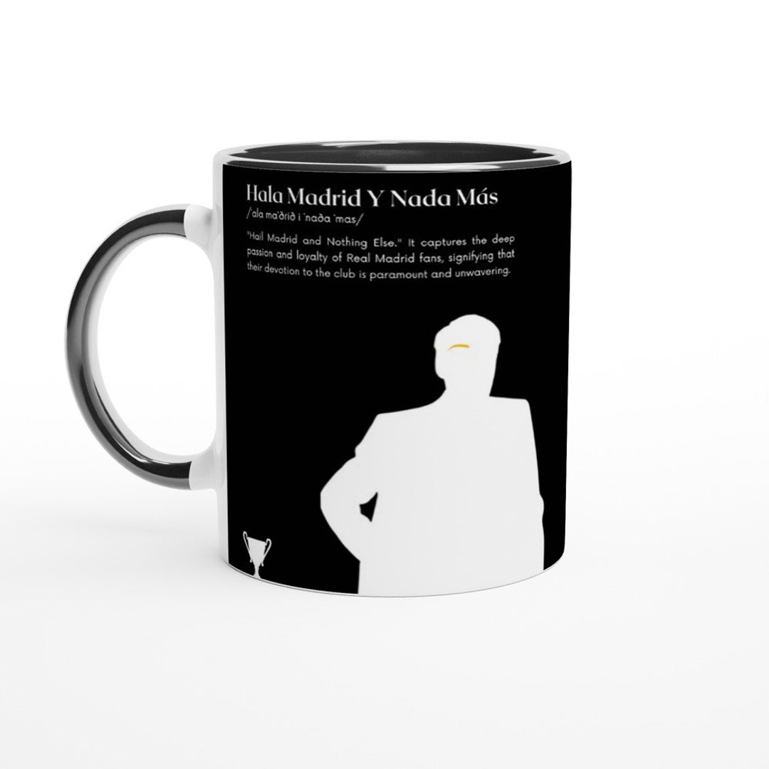 Real Madrid Hala Madird Y Nada Mas Ancelotti Fans Mug Football Soccer ...