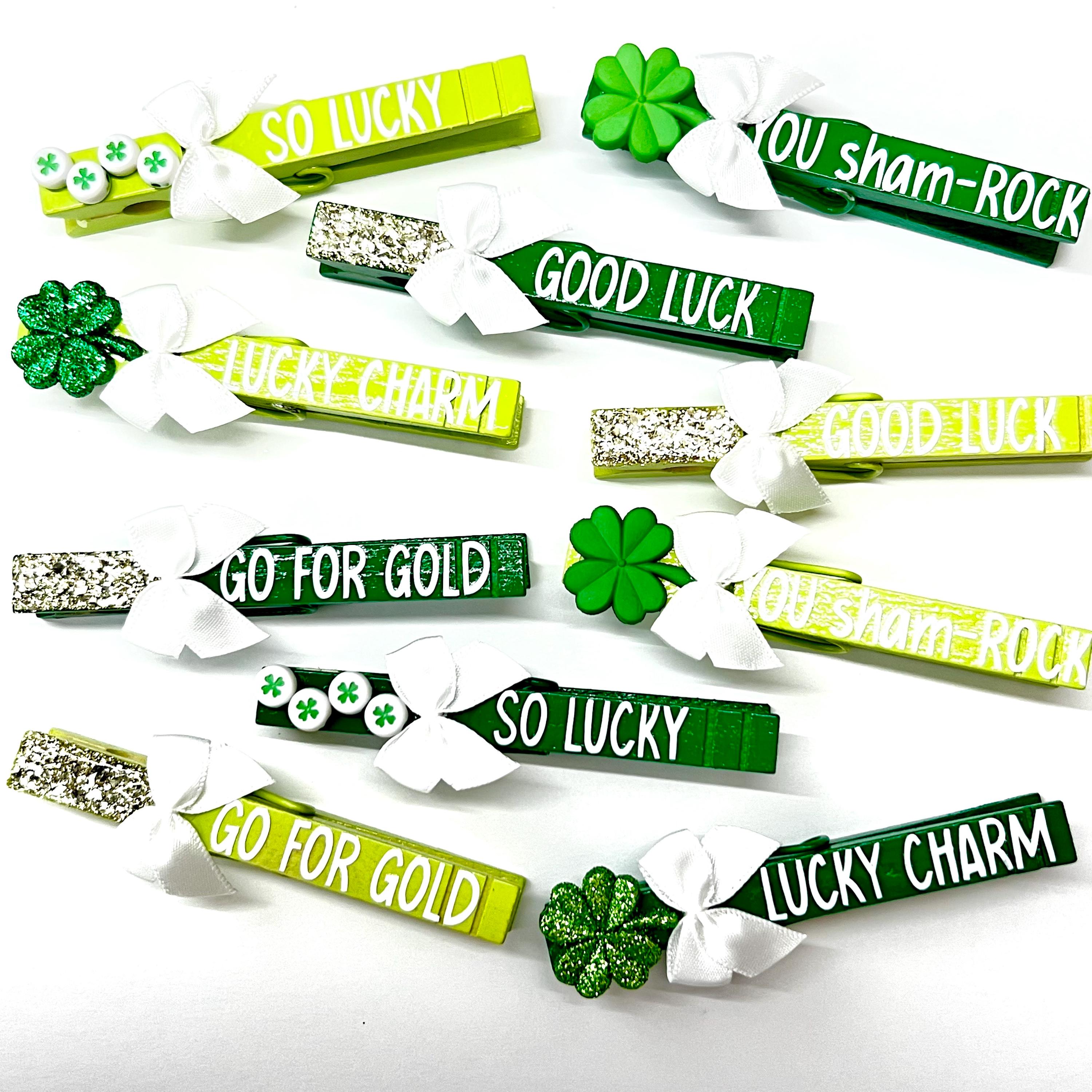 ST. PATRICKS | 10 Themed Cheer Pins, Team Spirit Pins, Good Luck Cheer ...