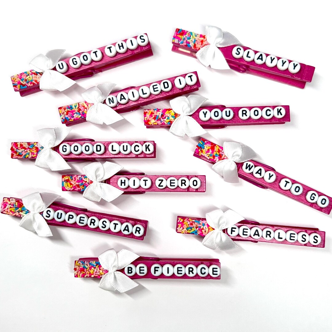 PINK SPRINKLE | 10 Sprinkle Cheer Pins, Team Spirit Pins, Good Luck ...