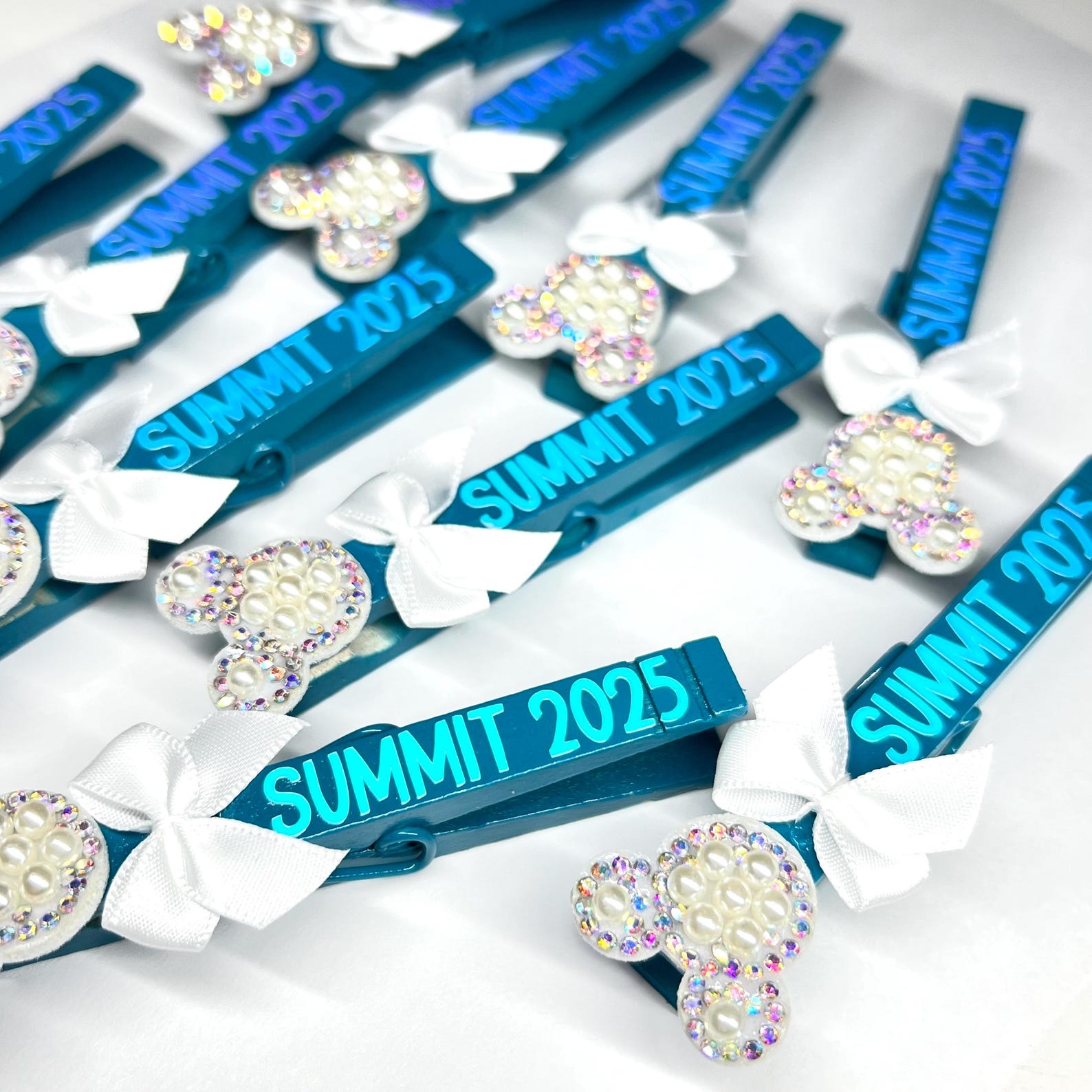 SUMMIT 2025 | 10 Teal and Iridescent Cheer Pins, Team Spirit Pins, Good ...