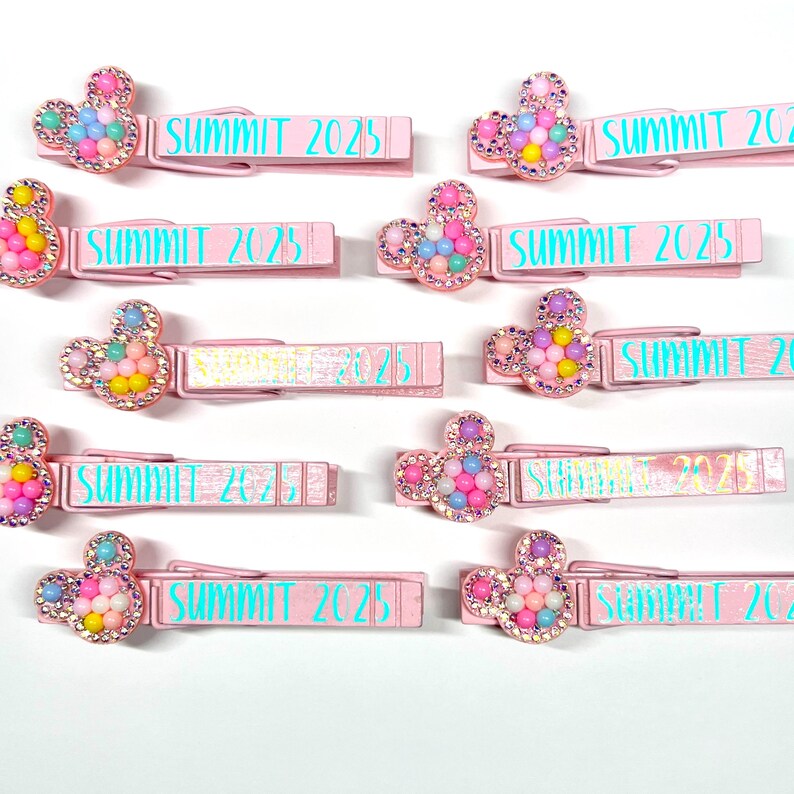 SUMMIT 2025 10 Iridescent Cheer Pins, Team Spirit Pins, Good Luck Cheer ...