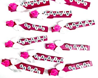GOOD LUCK DUCK | 10 Pink Cheer Pins, Team Spirit Pins, Good Luck Cheer ...