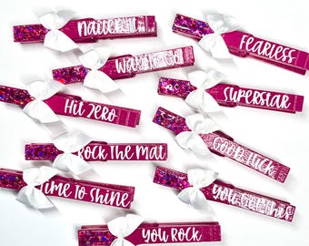 BLUE CONFETTI 10 Glitter Cheer Pins, Team Spirit Pins, Good Luck Cheer ...