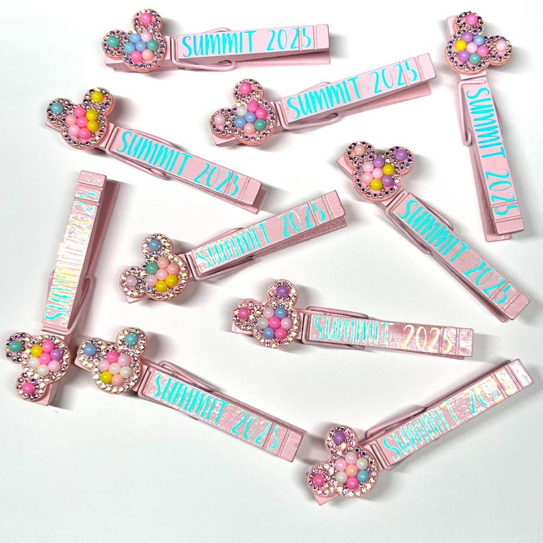 SUMMIT 2025 10 Iridescent Cheer Pins, Team Spirit Pins, Good Luck Cheer ...