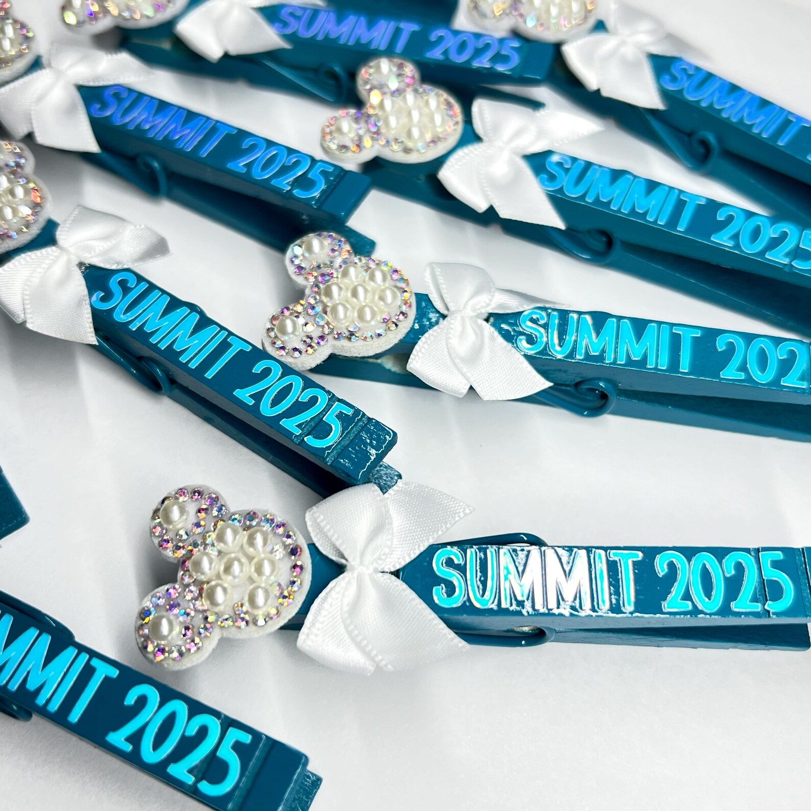 SUMMIT 2025 | 10 Teal and Iridescent Cheer Pins, Team Spirit Pins, Good ...