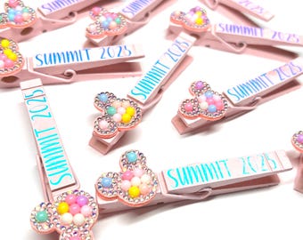 CHEER SPIRIT 10 Glitter Cheer Pins, Team Spirit Pins, Good Luck Cheer ...