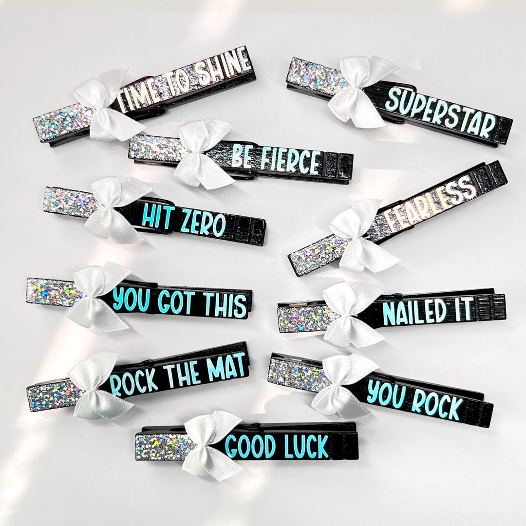 IRIDESCENT HOLO CONFETTI | 10 Glitter Cheer Pins, Team Spirit Pins ...