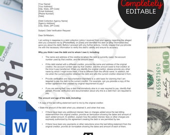 Debt Verification Letter Template, Credit Verification Letter, Loan ...