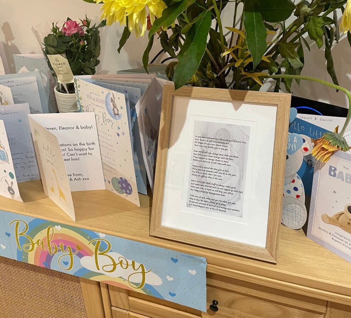 A Personalised New Baby Poem Written to Order. Personalised Baby Poem ...