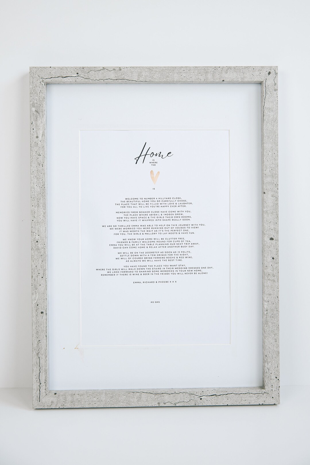 A Personalised New Home Poem Written to Order. New Home Gift ...