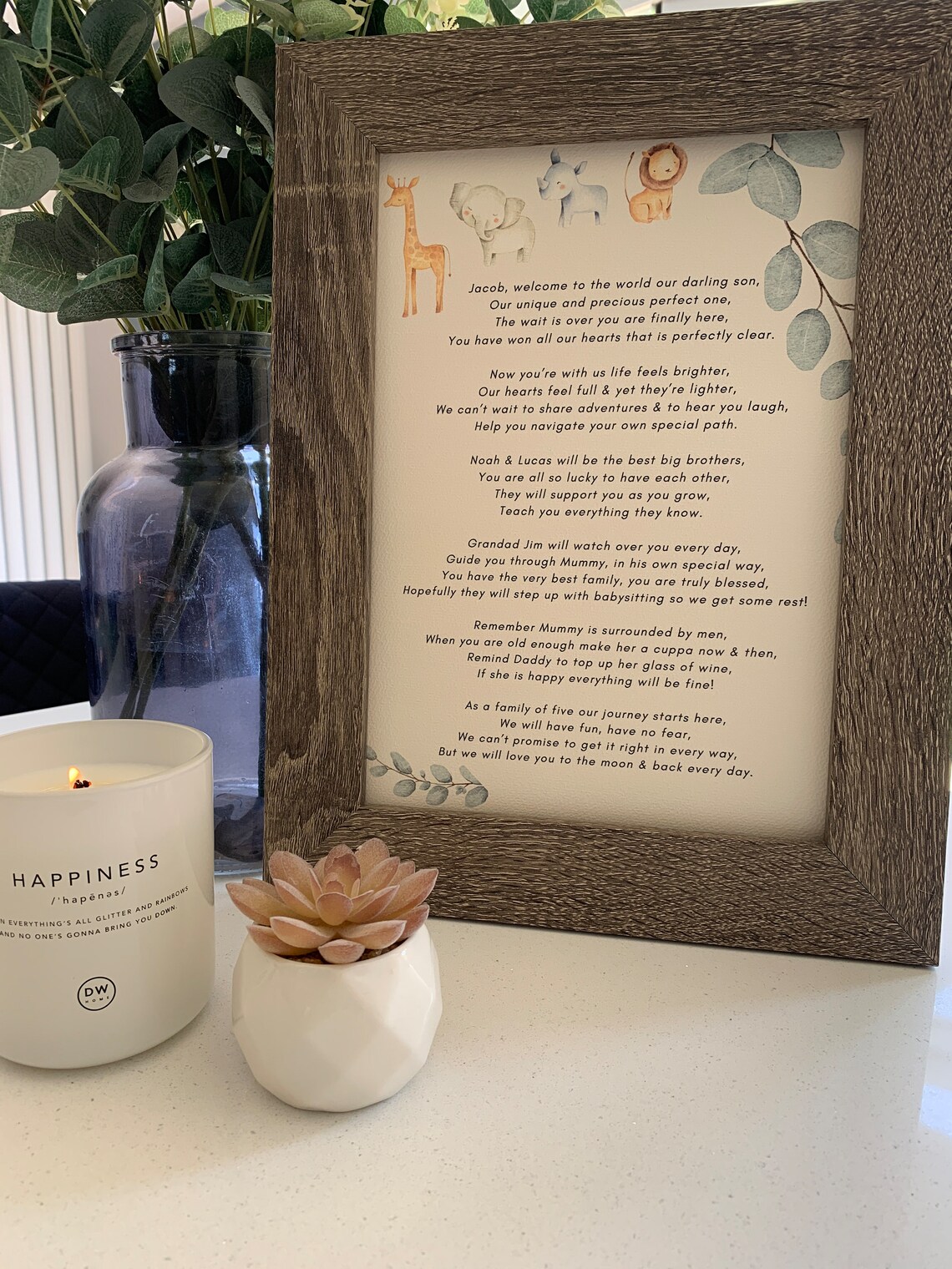A Personalised New Baby Poem Written to Order. Personalised Baby Poem ...