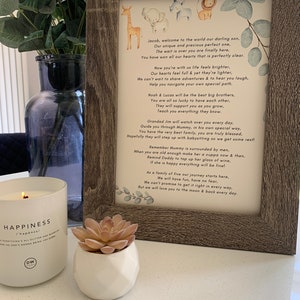 A Personalised New Baby Poem Written to Order. Personalised Baby Poem ...