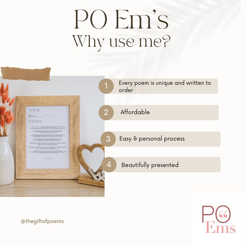 A Personalised Unique and Bespoke Poem Written to Order. Personalised ...